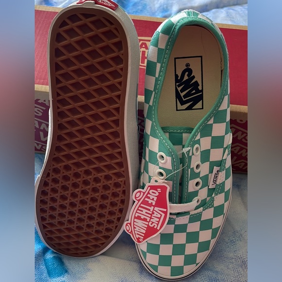 Vans | Shoes | Brand New Vans Green And White Checkered | Poshmark